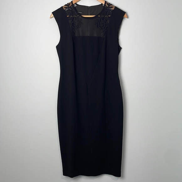Judith & Charles | Dresses | Judith Charles Black Bodycon Midi Dress ...
